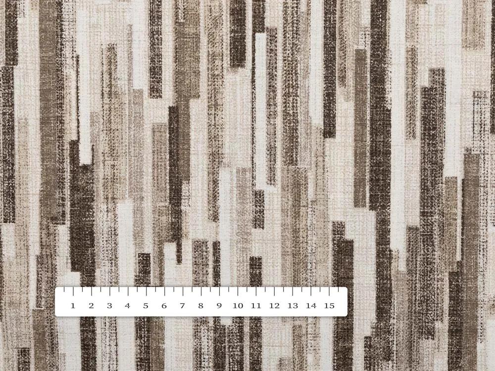 Biante Dekorační čtvercový ubrus Porto PRT-017 Hnědo-béžové proužky 100x100 cm