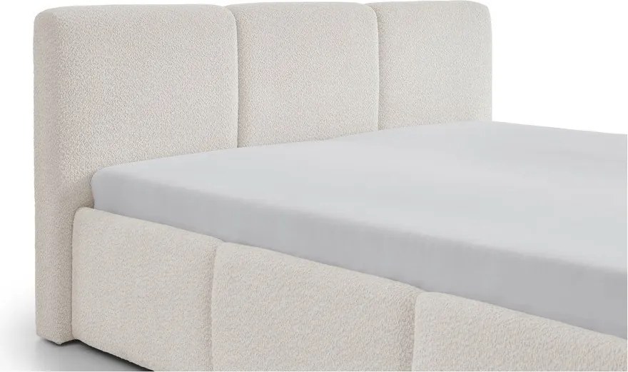 Slonovinová čalouněná dvoulůžková postel bez roštu 180x200 cm Merida – Meise Möbel