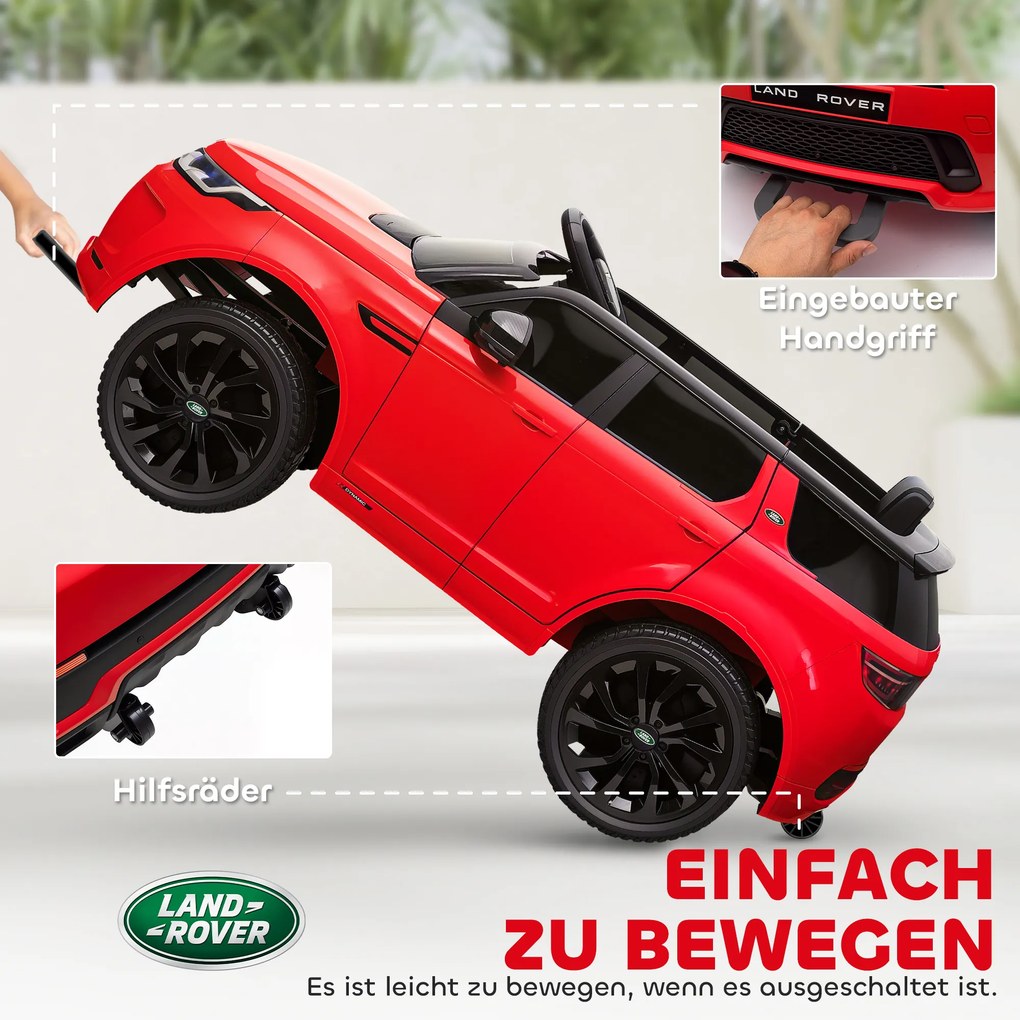 Dětské elektrické autíčko AIYAPLAY 12V Land Rover Discovery Sport s 2,4G dálkovým ovládáním, hudbou, klaksonem, elektrické vozidlo s LED světly, USB/…