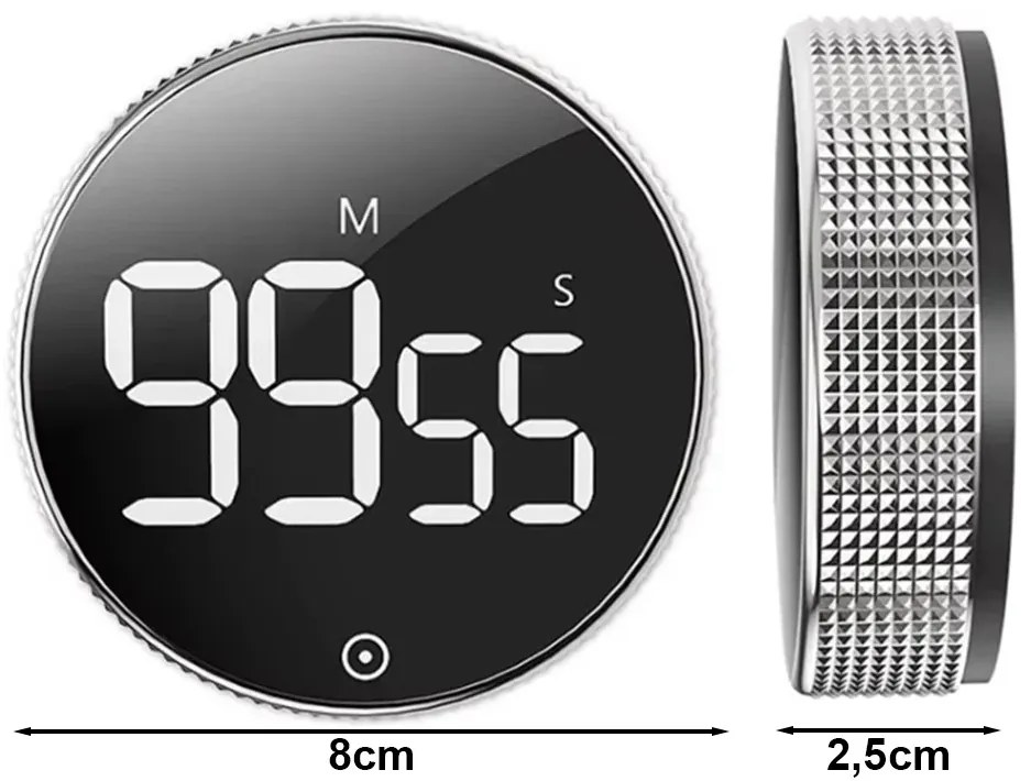 Digitální kuchyňské stopky s magnetickým uchycením - VERK