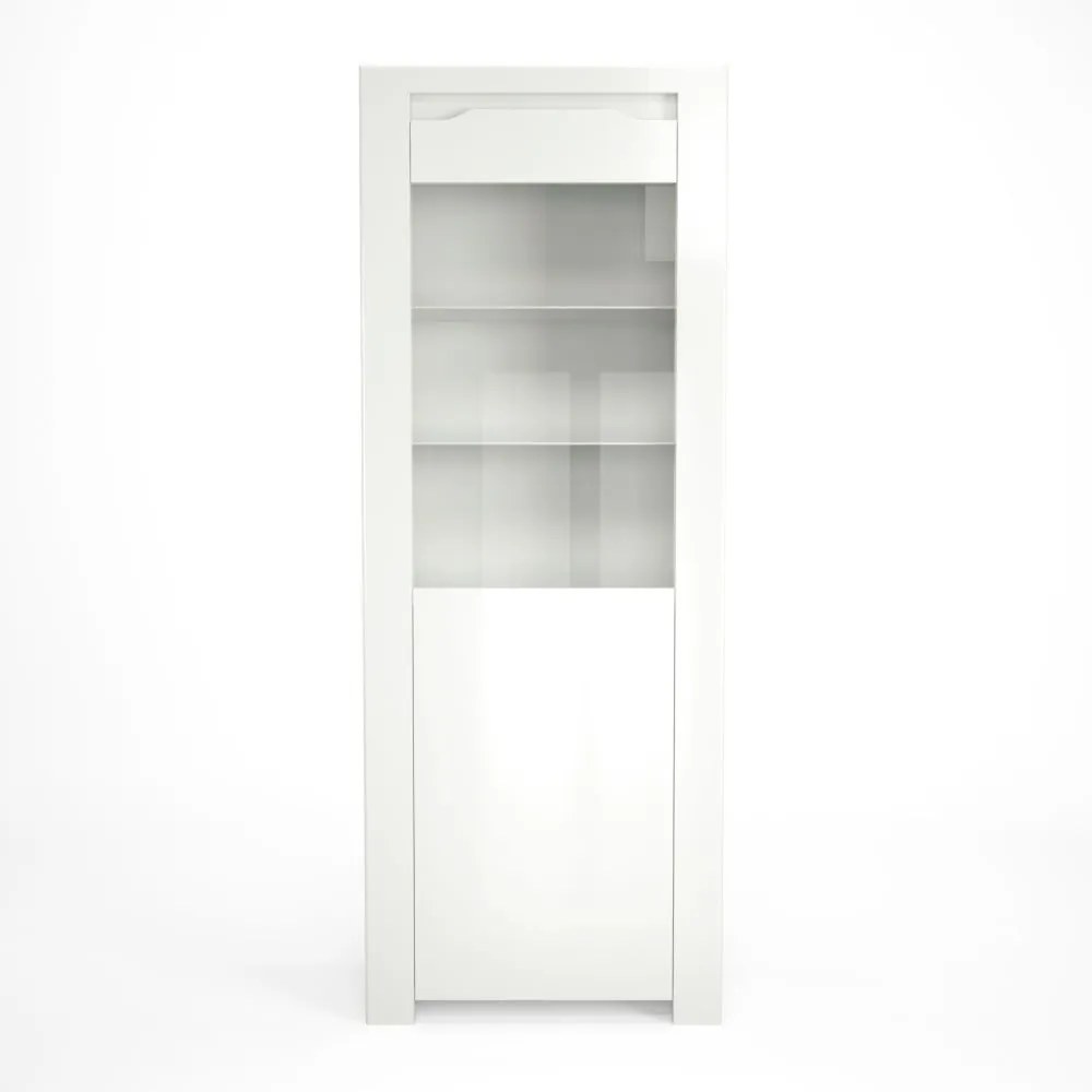 Bílá vitrína Artemob Orlando, 68 x 180 cm