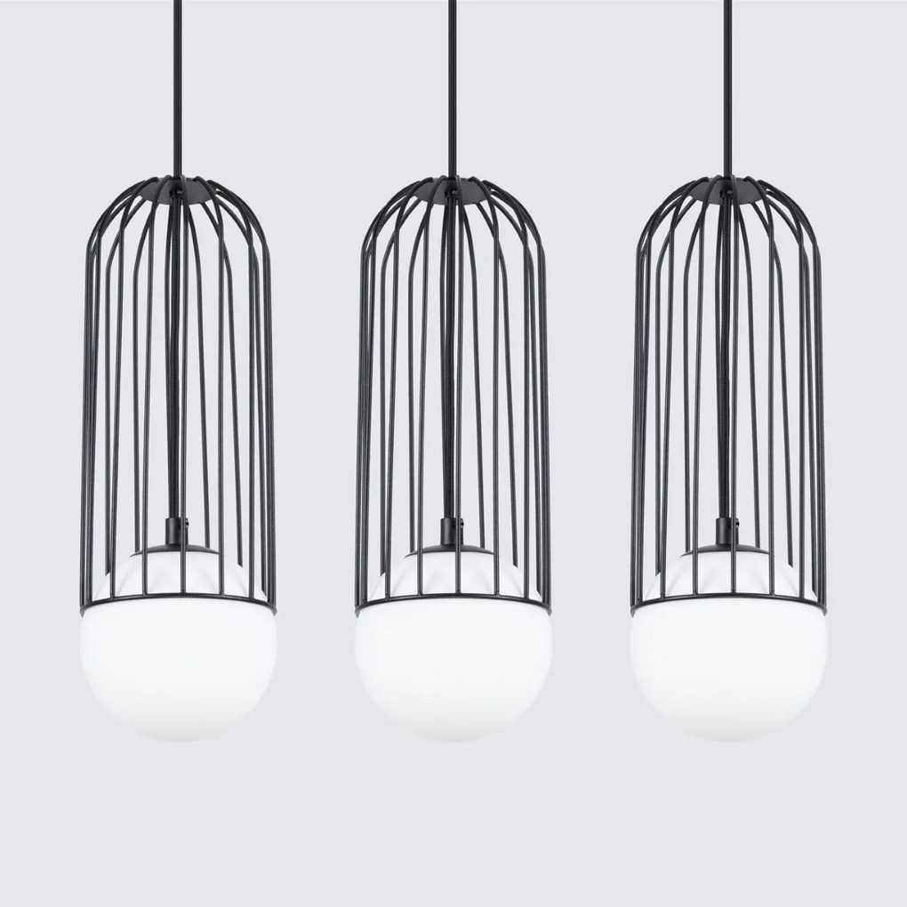 Sollux Lighting Závěsné svítidlo BRINA 3L Černá