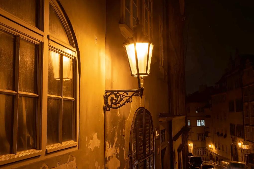 DIMEX | Samolepicí vliesová fototapeta na zeď Staré město Praha MA-5-0747 | 375 x 250 cm | černá, žlutá, šedá