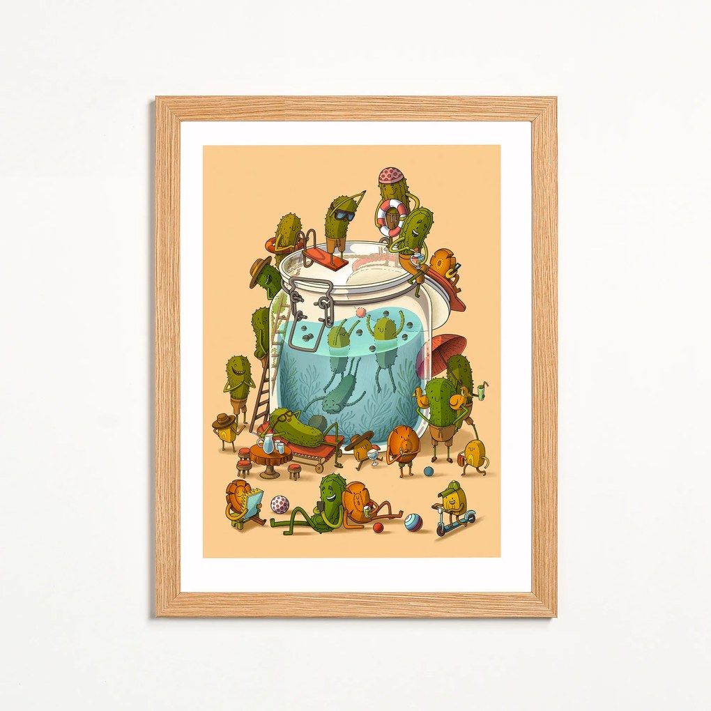Dávid Soboň | Pickled Pool Party Rám: Černý, Velikost: 70 x 50 cm