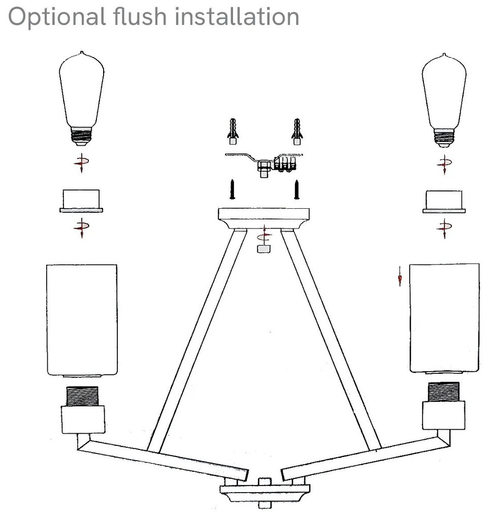 Elstead DERYN lustr do obýváku 3xE27