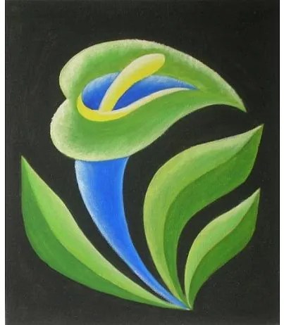 Obraz - Zelenomodrý květ