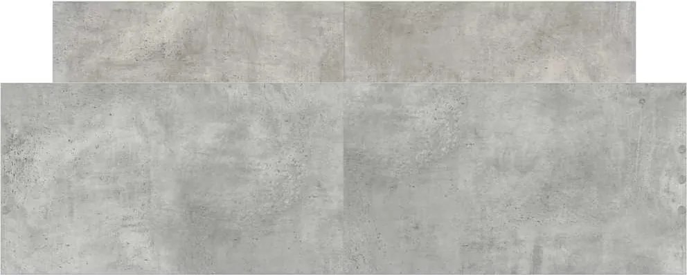 Rám postele s hlavovým a nožním čelem betonově šedý 140x200 cm 3203750
