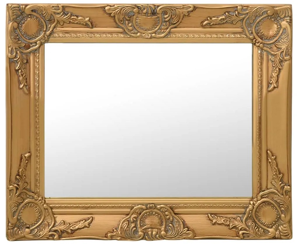 Nástěnné zrcadlo barokní styl 50 x 40 cm zlaté 320309