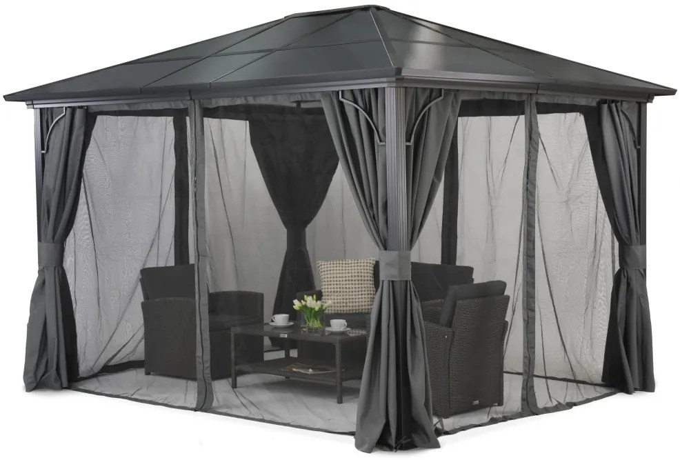 Moderní zahradní altán Santiago Premium 3x3,6 m Garden Point antracit