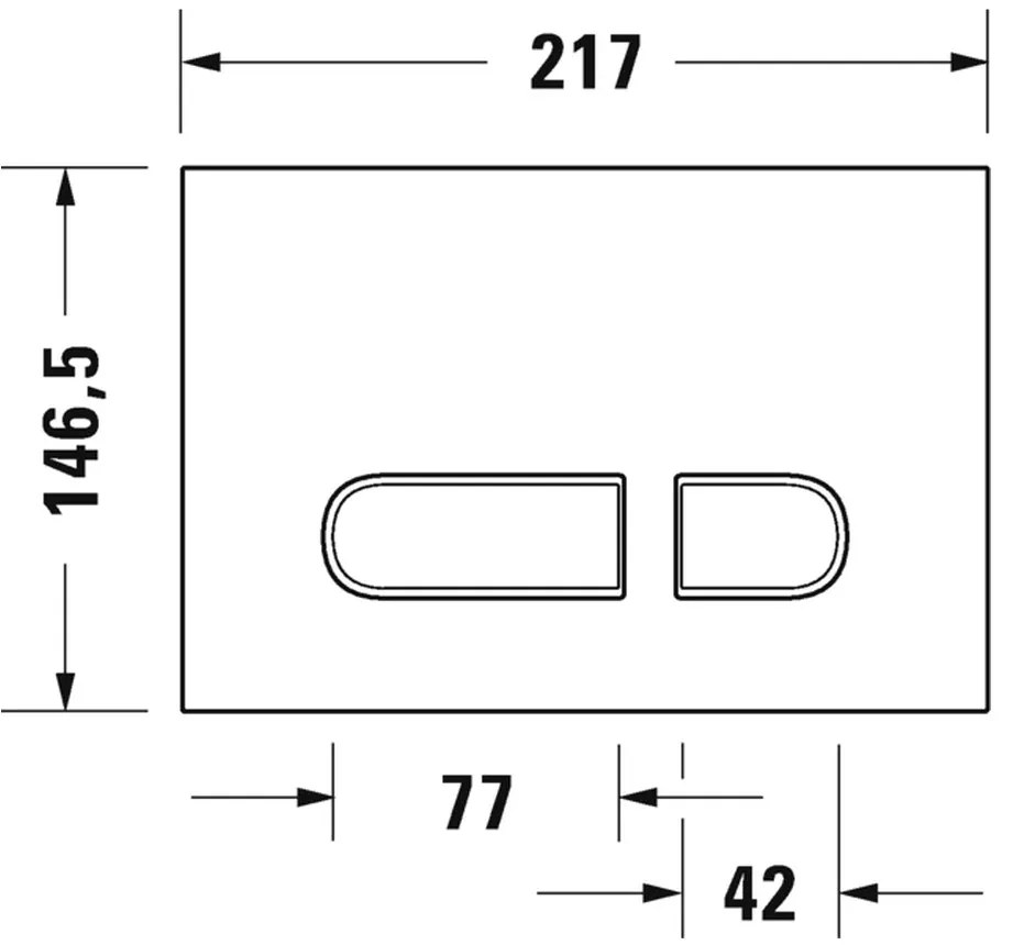 Duravit- DuraSystem® ovládací tlačítko A1, pro WC, chrom WD5001021000