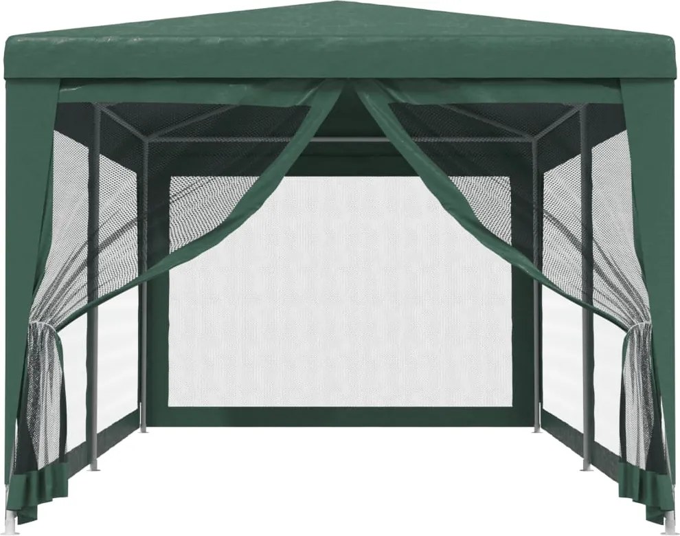 Party stan se 6 síťovanými bočnicemi zelený 3 x 6 m HDPE 319238