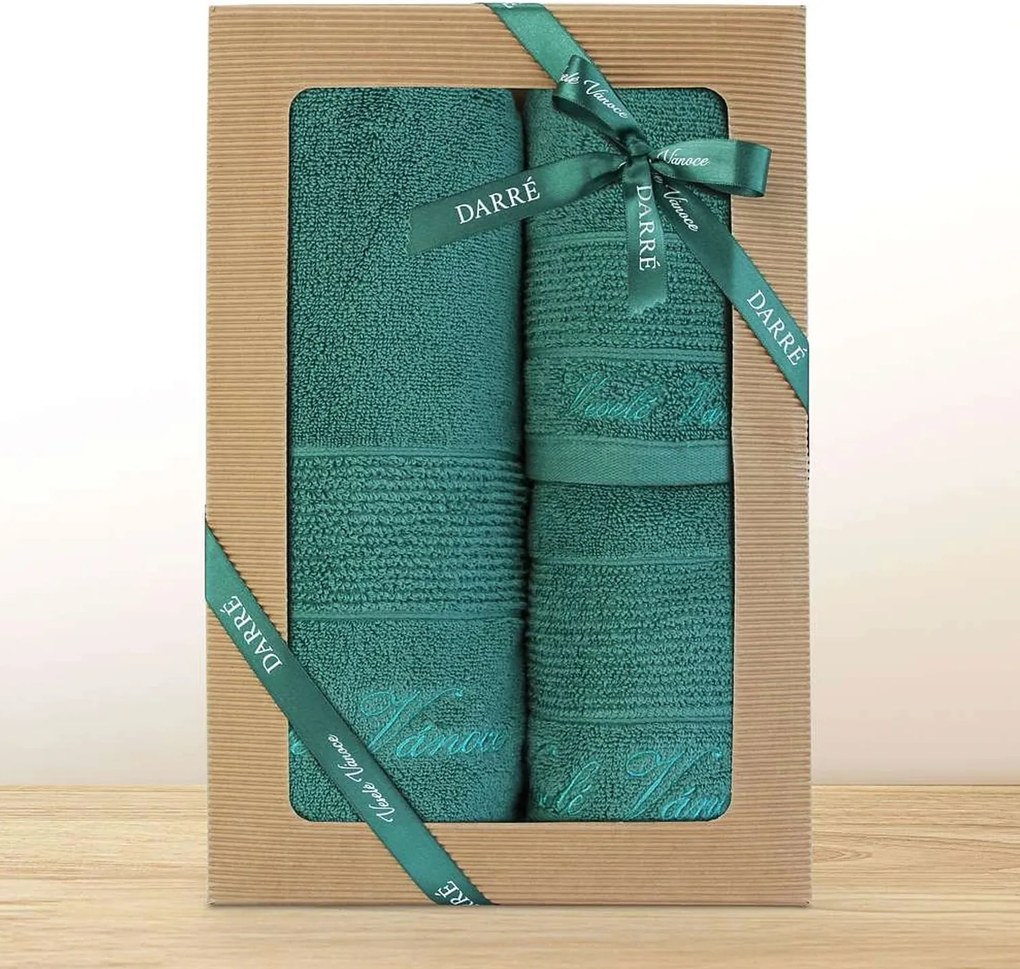 Bavlněné Dárková kazeta ručníků a osušek BELLA CASA - Veselé Vánoce 2