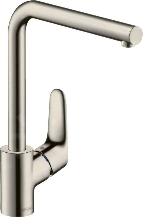 Hansgrohe Focus M41, páková dřezová baterie 280 s otočným výtokem, vzhled nerezu 31817800