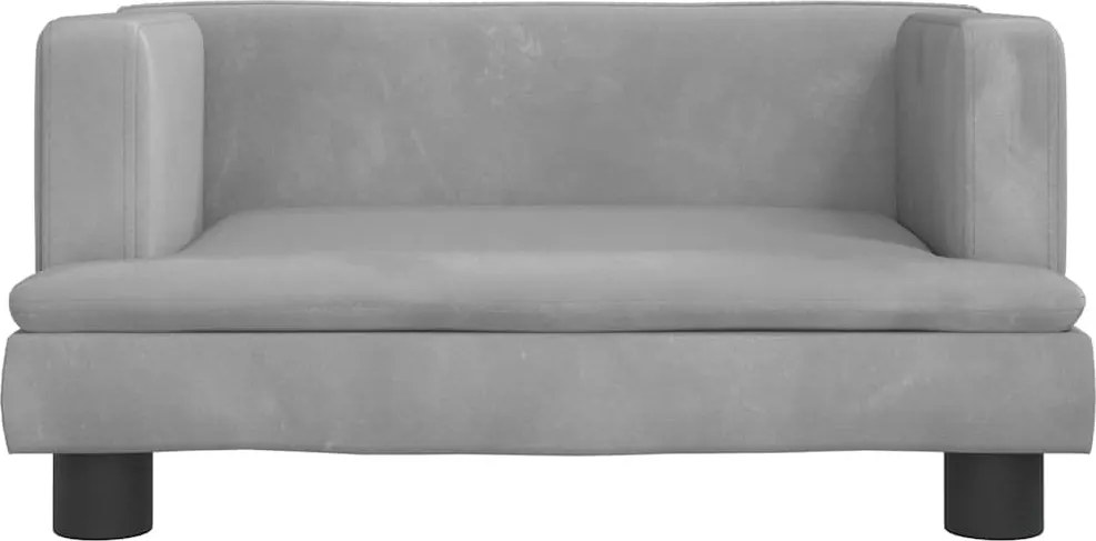 Pelíšek pro psy světle šedý 60 x 40 x 30 cm samet 171907
