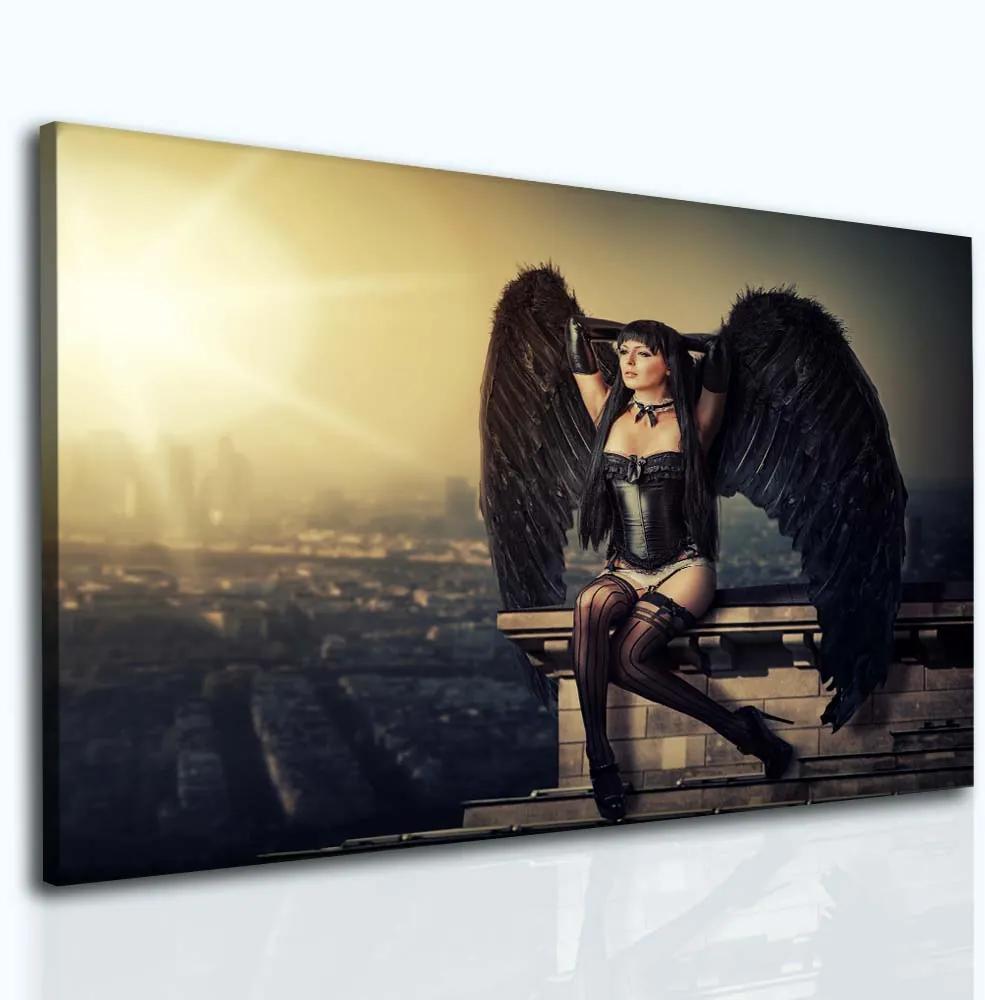 Malvis ® Temný anděl Velikost (šířka x výška): 50x40 cm
