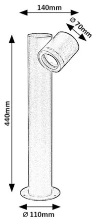 Rabalux 77112 - Venkovní lampa ENOL 1xGU10/35W/230V IP44