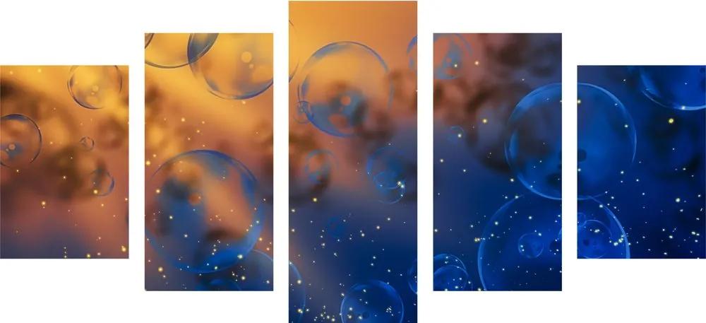5-dílný obraz kouzelné bubliny Varianta: 100x50