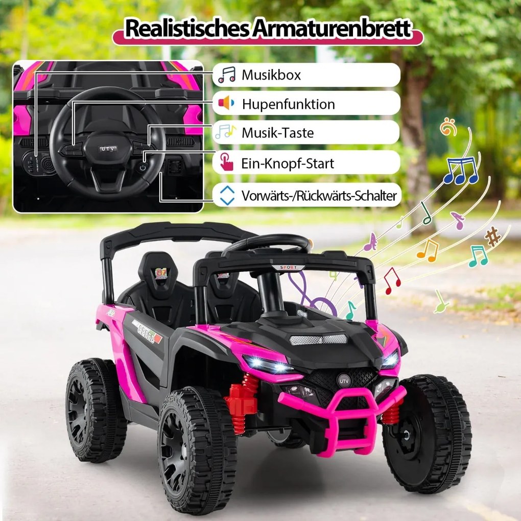 Costway Dětské 12 V elektrické auto s dálkovým ovládáním Electric UTV Truck