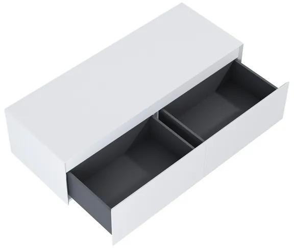 LOTOSAN Akra skříňka s deskou SLIM 120cm, bílá lesklá AQ LN9108