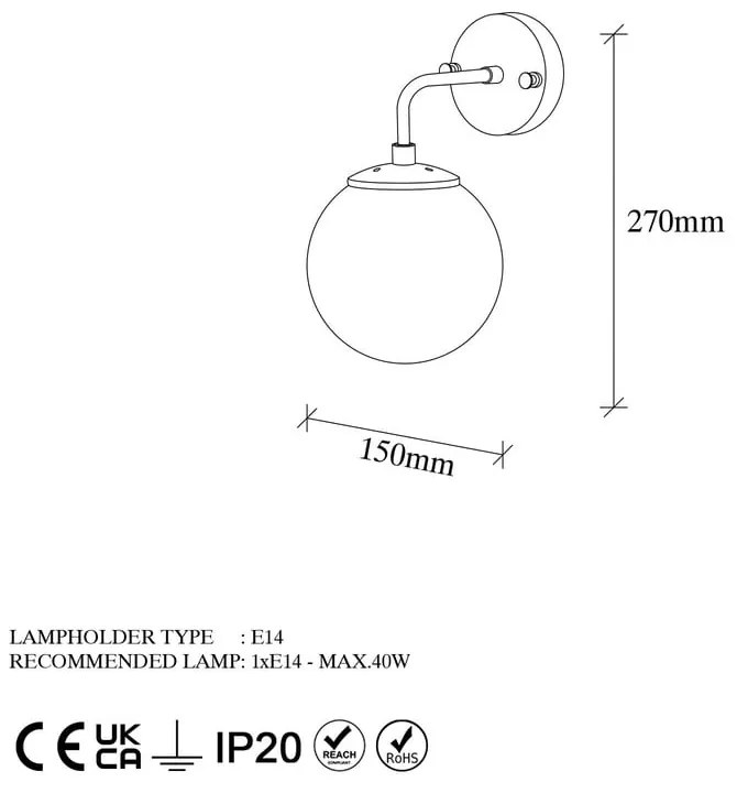 Nástěnné svítidlo Horn – Opviq lights