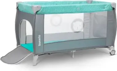 LIONELO Postýlka cestovní Sven Plus Turquoise Grey