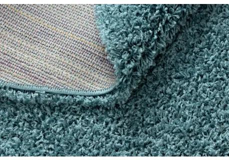 Dywany Luszczow Dětský kusový koberec SOFFI kulatý, shaggy 5 cm modrý Rozměr koberce: 100 cm KRUH