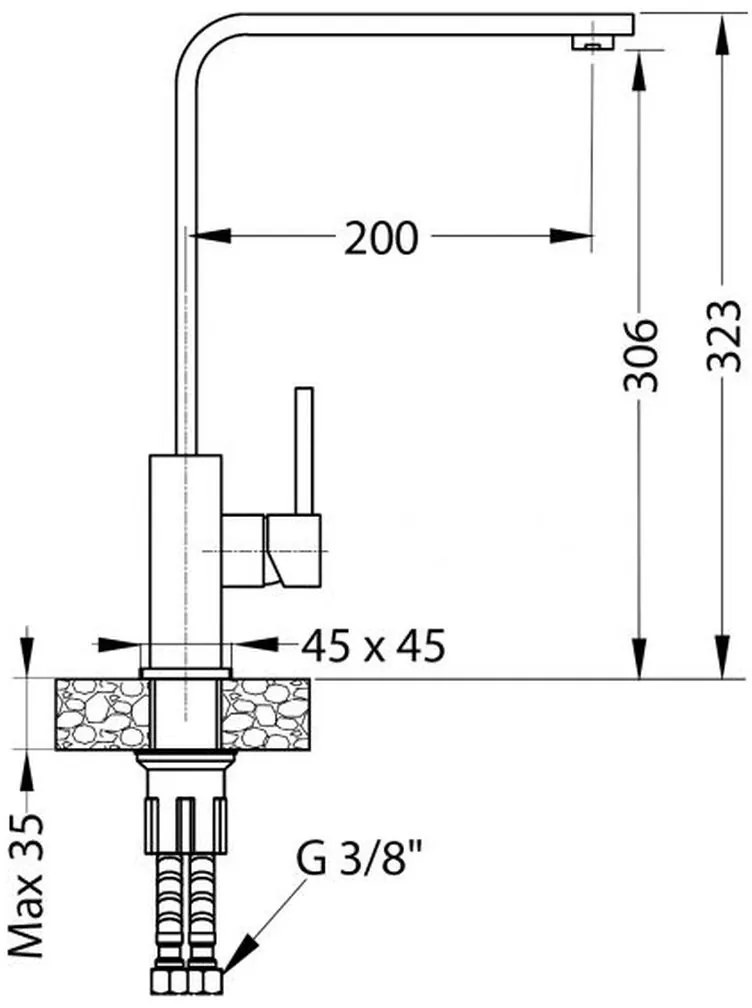 ALVEUS AFRA kuchyňská baterie, beton 81 1129063