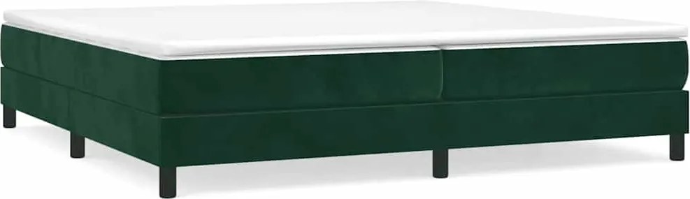 Rám postele s boxspringem tmavě zelená 200 x 200 cm samet 3120793