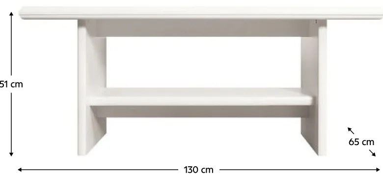 Kondela Konferenční stolek, alpská bílá, KENTAK LAW