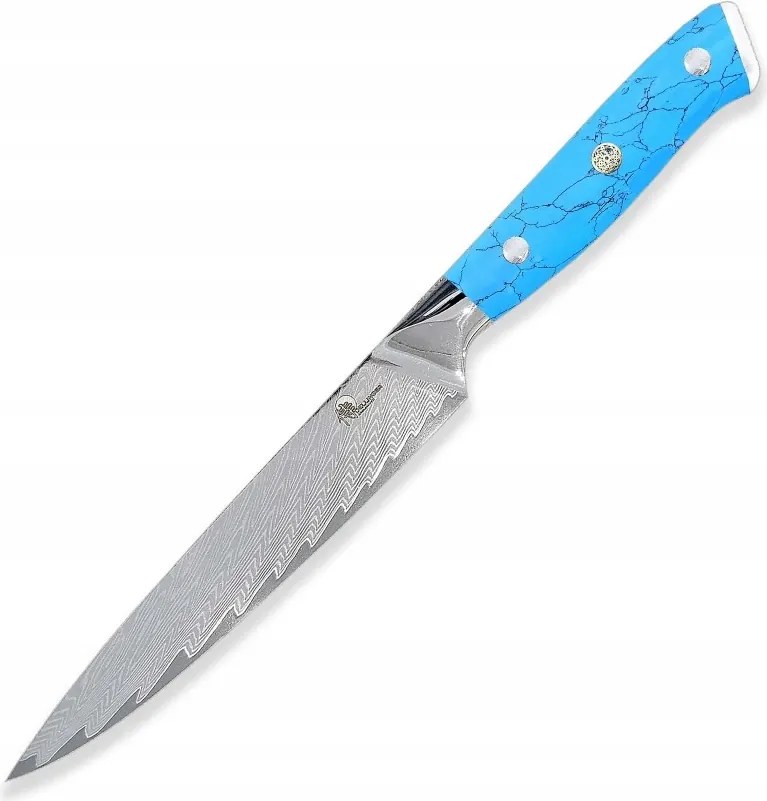 Nůž univerzální Utility 150 mm Dellinger Blue Stone VG-10 Damascus