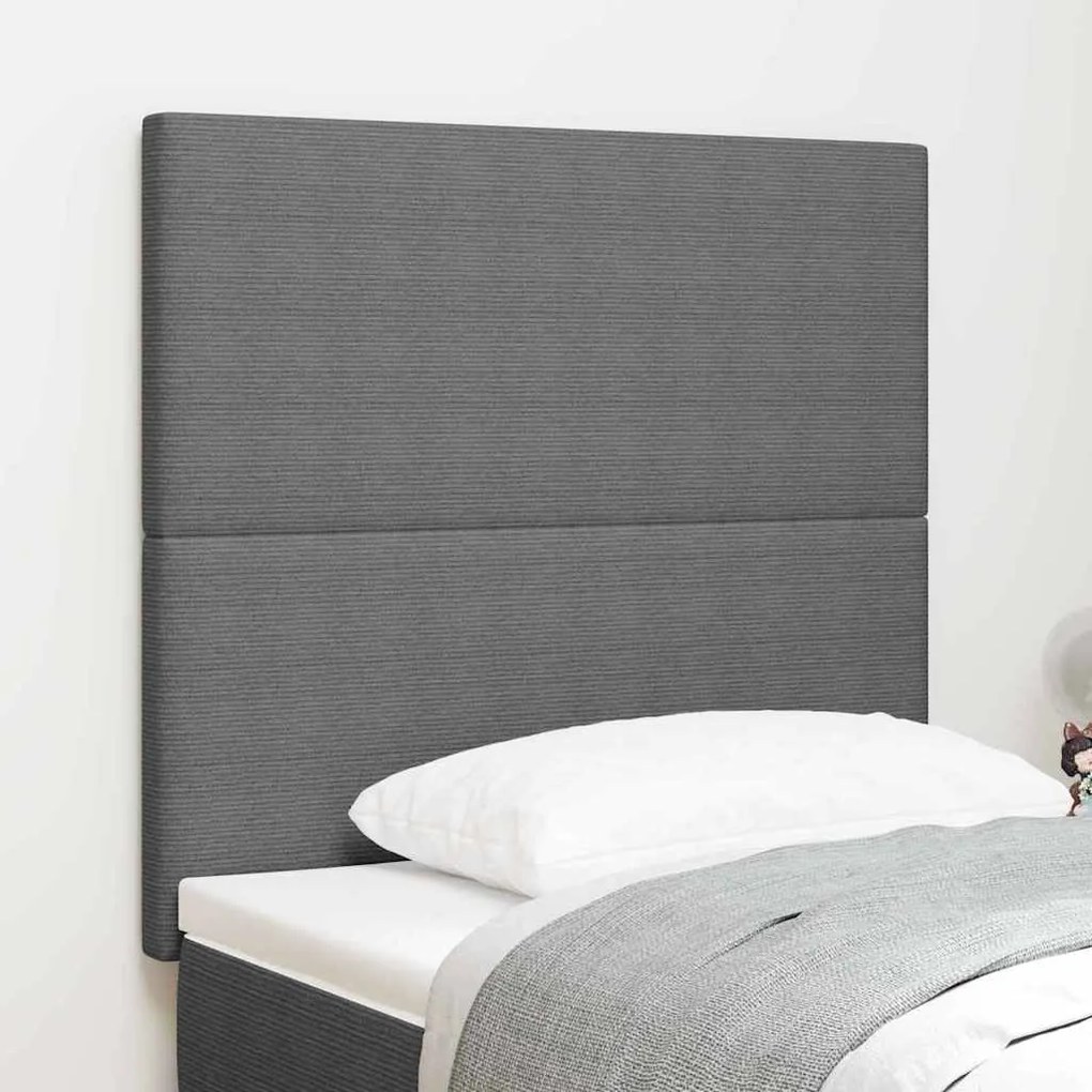 Čelo postele Světle šedá 100 cm Žebrovaná látka 3337720