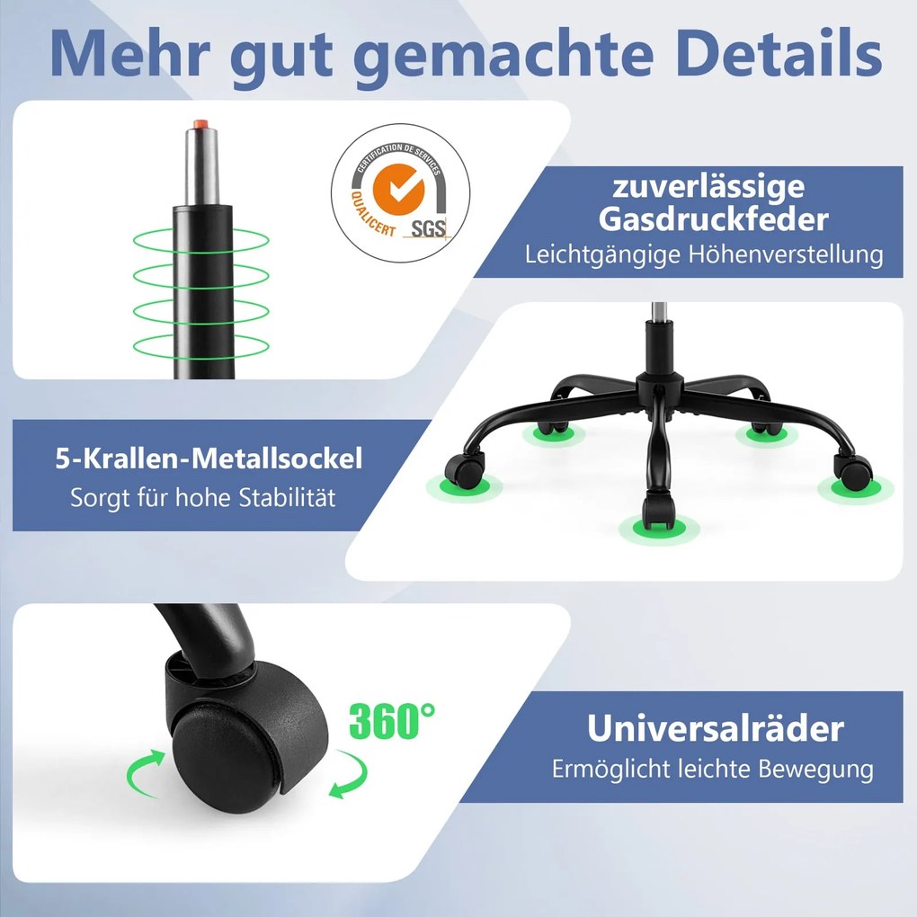 Costway Ergonomická kancelářská židle Počítačová židle k pracovnímu stolu