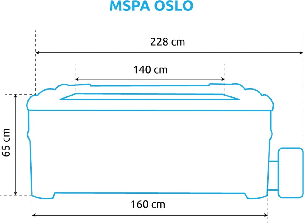 Mspa | Vířivý bazén MSPA Oslo F-OS063W | 11400302