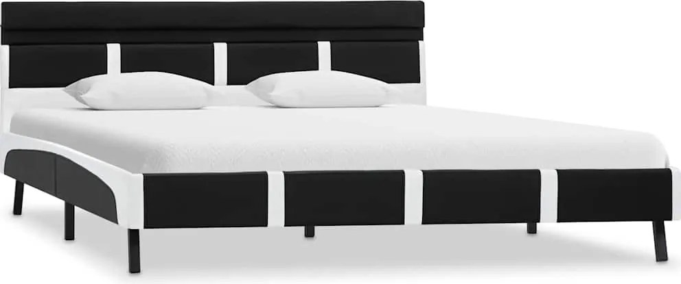 Rám postele s LED světlem černý umělá kůže 120 x 200 cm 280303