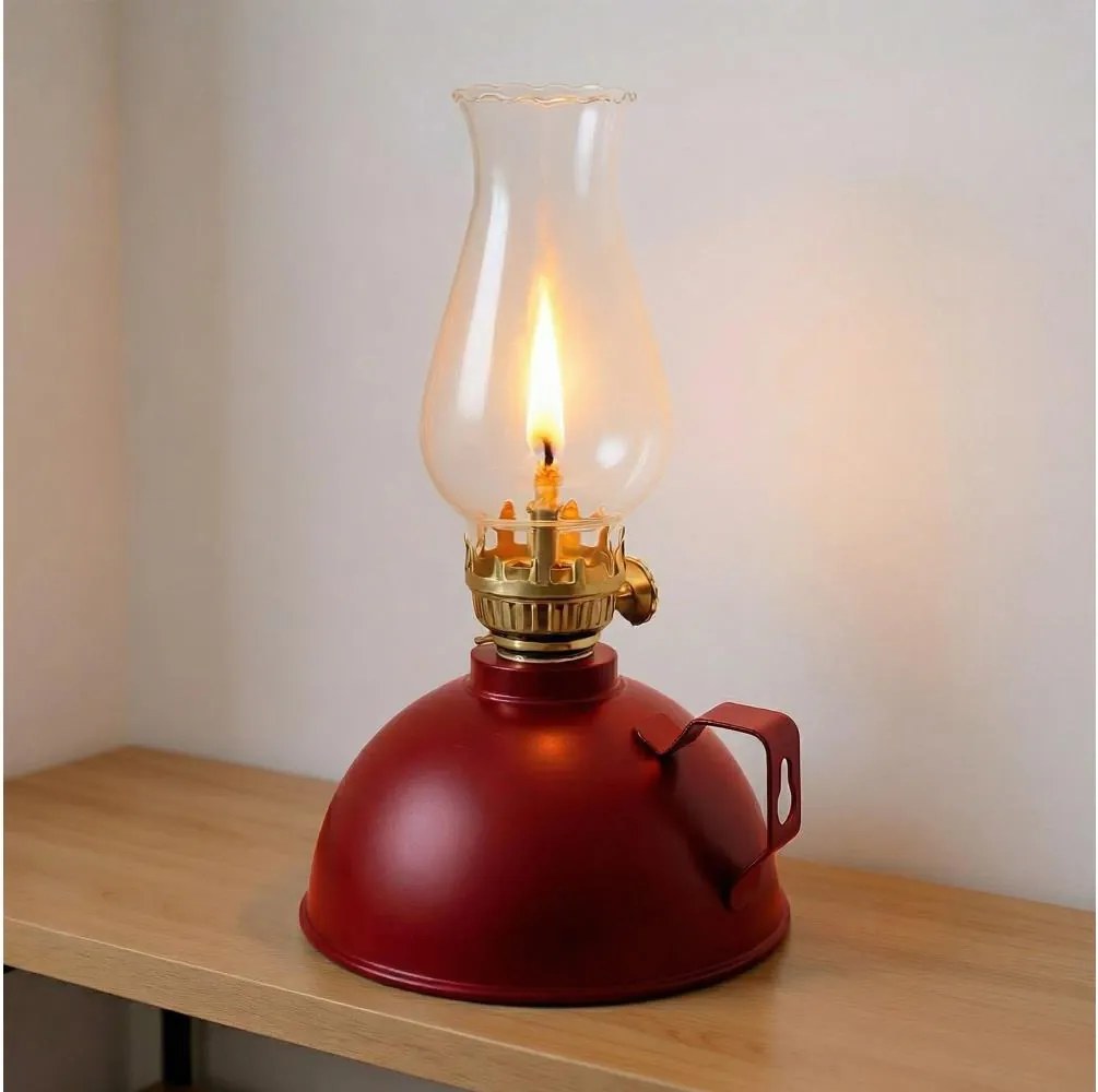 BRILAGI - Petrolejová lampa MERLIN červená