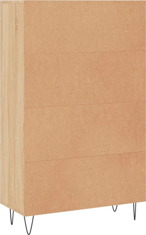 vidaXL Skříň highboard 69,5 x 31 x 115 cm kompozitní dřevo [830319] Barva: Černá