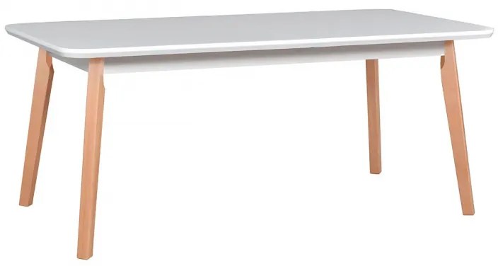 Rozkládací stůl Harry 90 x 160/200 VIII, Barva dřeva: bílá, Barvy nožiček: Bíla