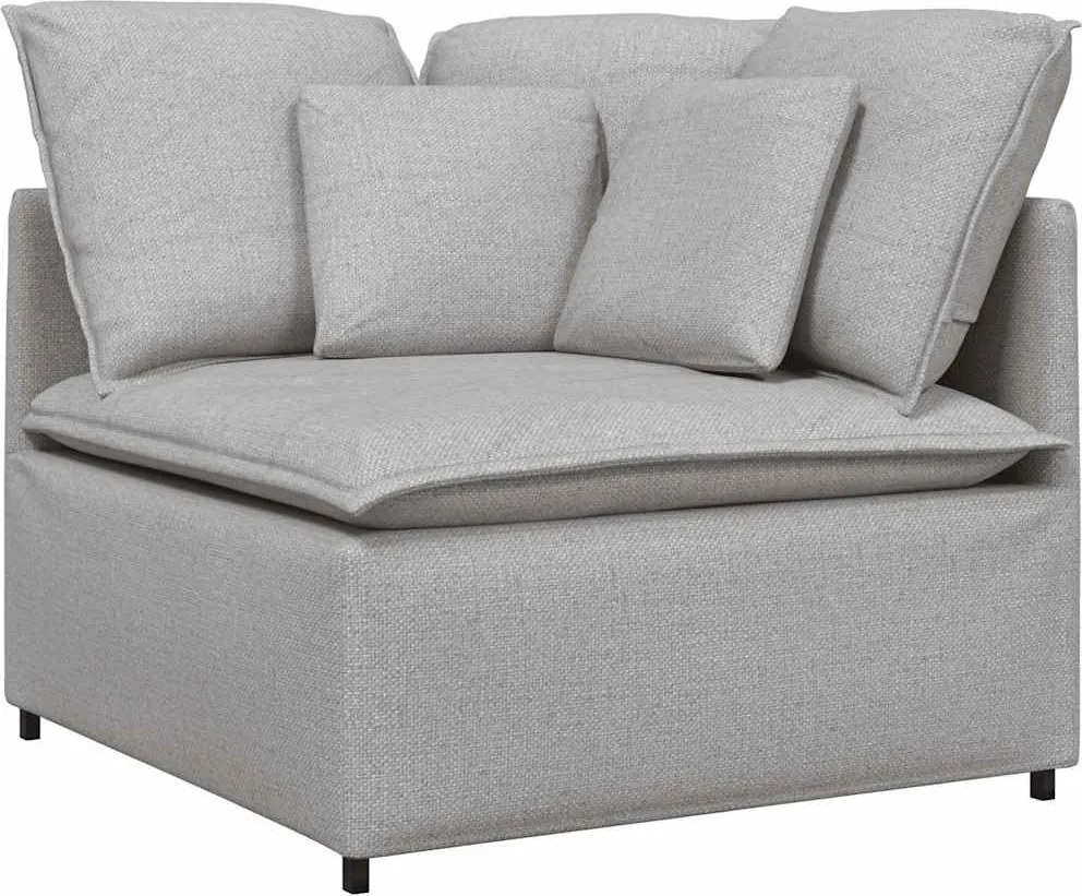 Modulární pohovka s polštáři textil obláčkově šedá 3321156