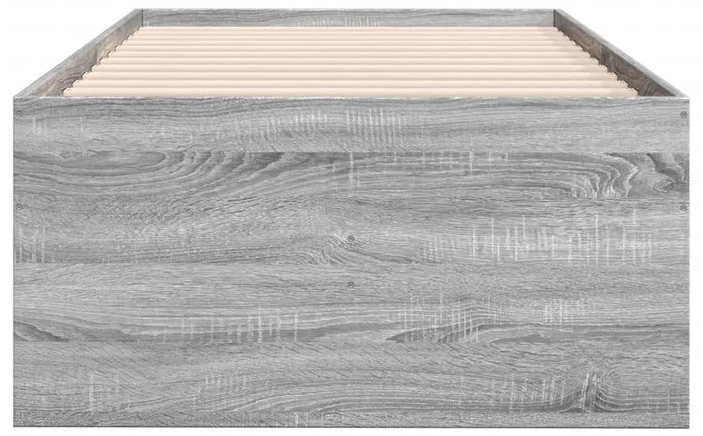 Válenda se zásuvkami šedá sonoma 100 x 200 cm kompozitní dřevo