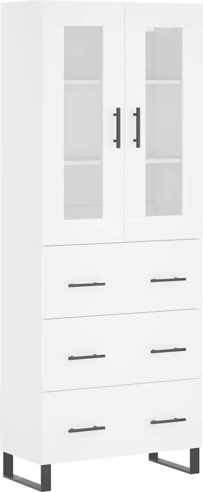Skříň highboard bílá 69,5 x 34 x 180 cm kompozitní dřevo 3198425
