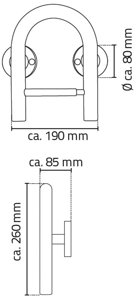 Ridder Ridder, HANDICAP madlo s držákem toaletního papíru, chrom, A220300