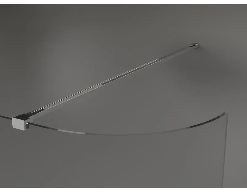 Mexen Kioto, zaoblená sprchová zástěna 80 x 200 cm, 8mm čiré sklo, chromový profil, 800-080-101-01-06