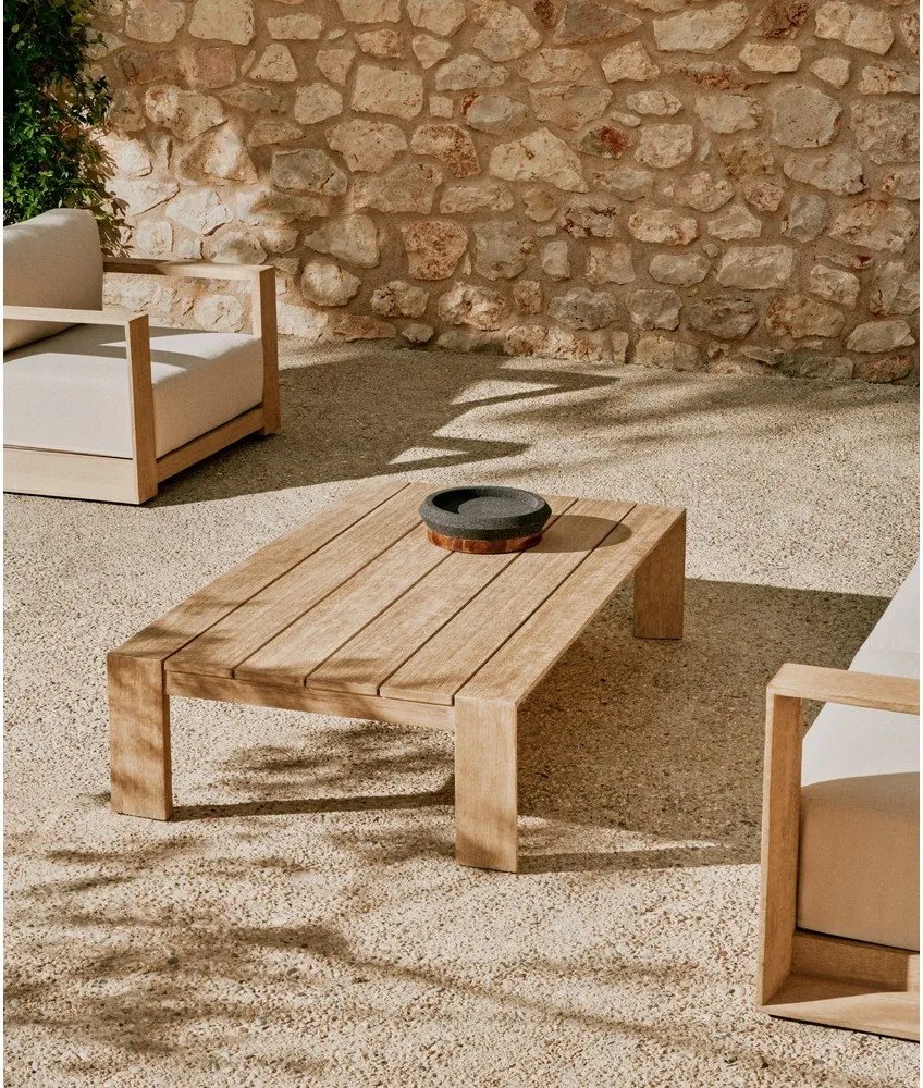 Zahradní konferenční stolek z masivu akácie 82,5x140 cm Ambra – Kave Home