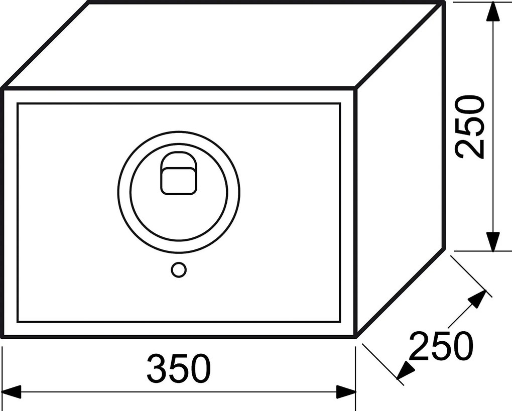 Ocelový sejf s elektronickým zámkem na otisk prstu RICHTER RS.25R.FIN