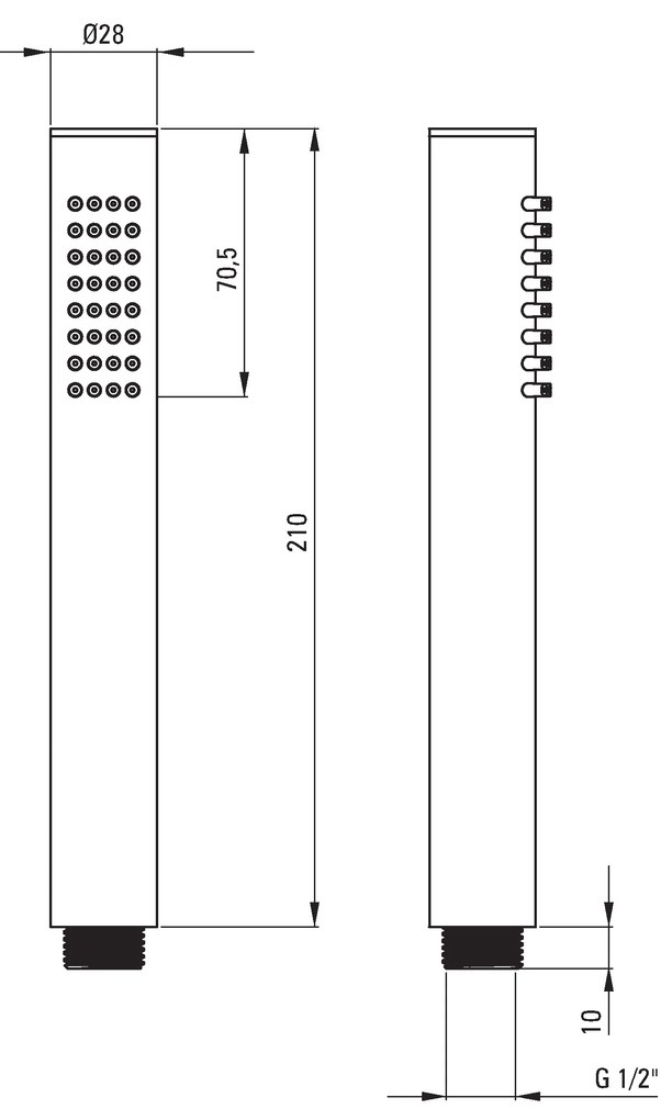 Deante Arnika, termostatická sprchová baterie s dešťovou sadou, grafitová-titanium, NAC_D1QK