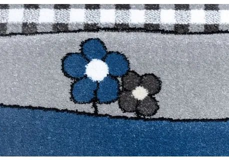 koberec PETIT FARMA ZVÍŘATA, modrý velikost 120x170 cm | krásné koberce cz