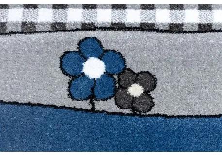 koberec PETIT FARMA ZVÍŘATA, modrý velikost 240x330 cm | krásné koberce cz