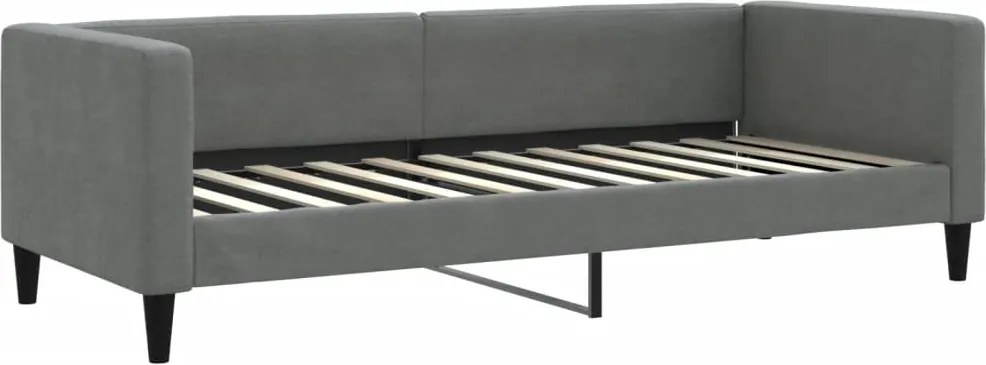 Válenda s přistýlkou a zásuvkami tmavě šedá 80 x 200 cm textil 3196610