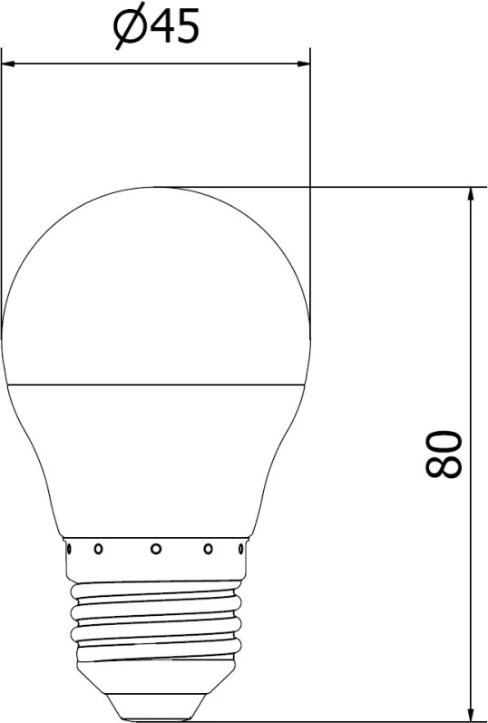 Mexen Nova, LED žárovka E27, G45, 5W, studená - 6500K, 525 lm - L101-E27-0565-01