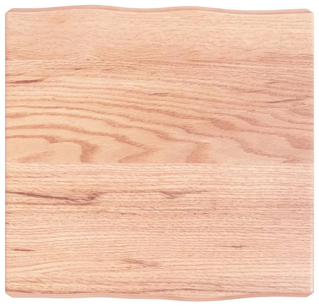 Stolní deska světle hnědá 40x40x(2-6)cm ošetřený dub živá hrana - Default Title